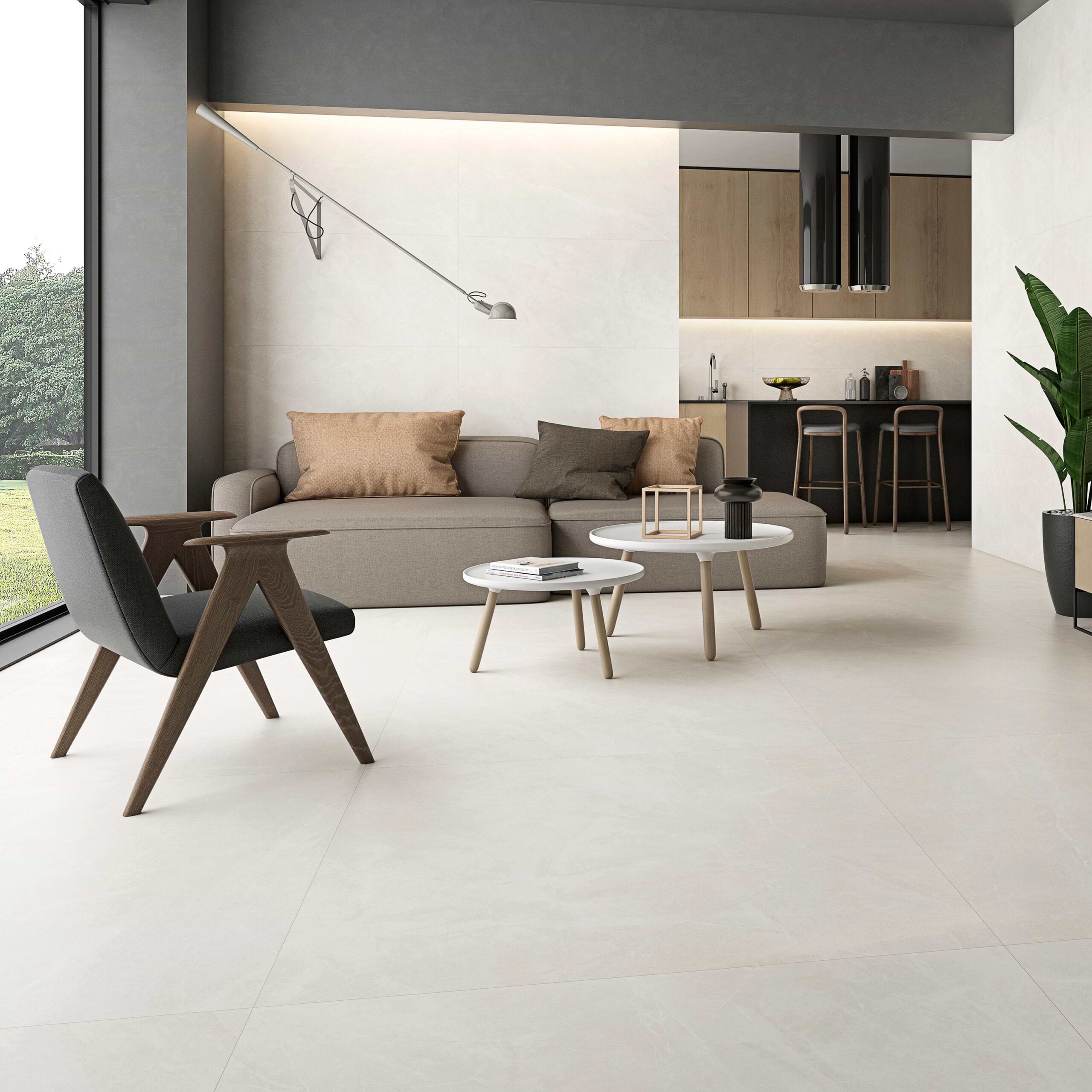 white flooring tile