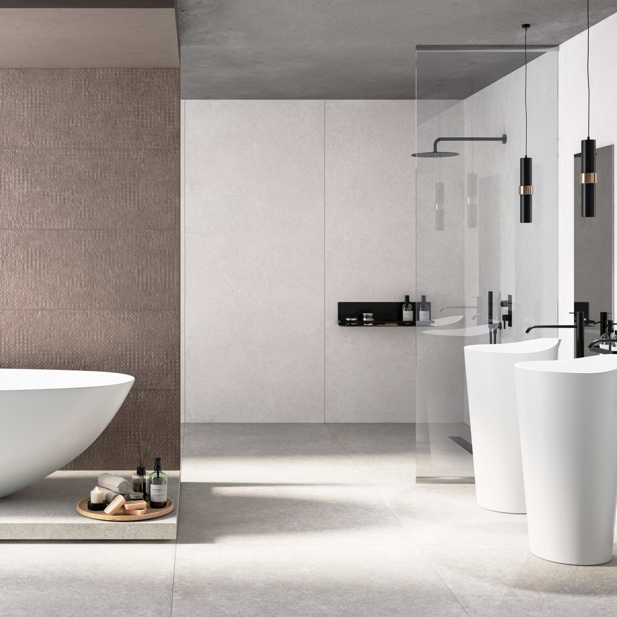 Onda White 48x48 Anti-Slip Porcelain Tile available in iTileMosaic