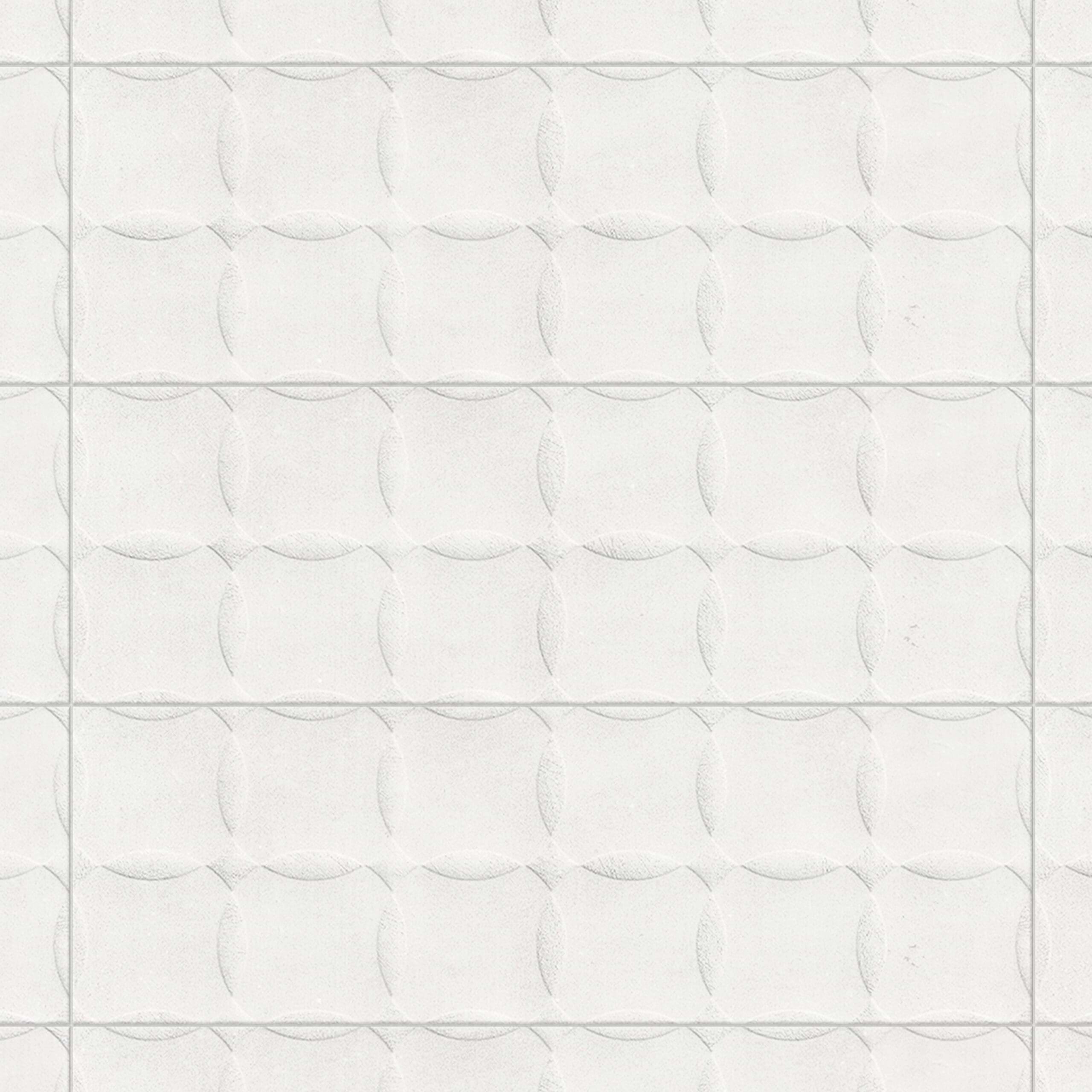 Tierra White Deco 12X36 Matte Ceramic Tile in iTileMosaic