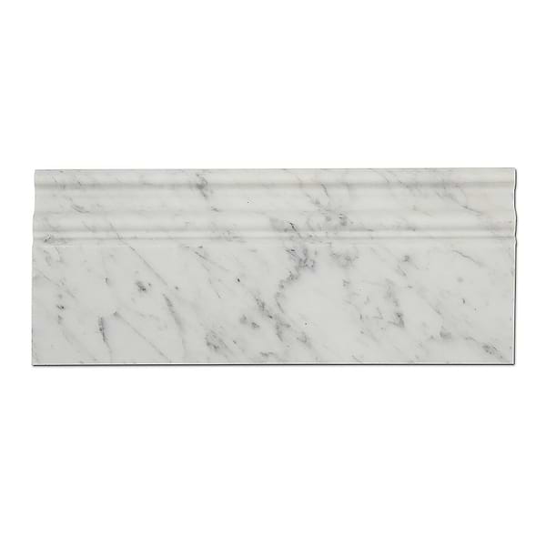 Carrara Baseboard Polished Marble Trim - USA Tile & Marble