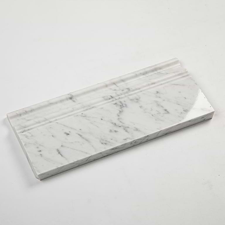 Carrara Baseboard Polished Marble Trim - USA Tile & Marble