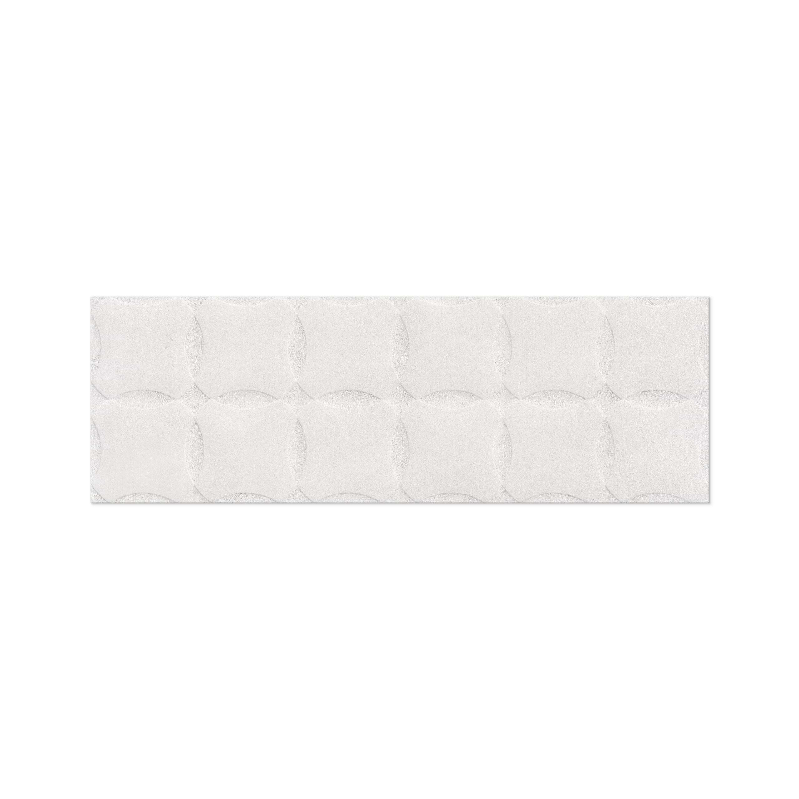 Pottery White Deco 12x36 Matte - USA Tile & Marble