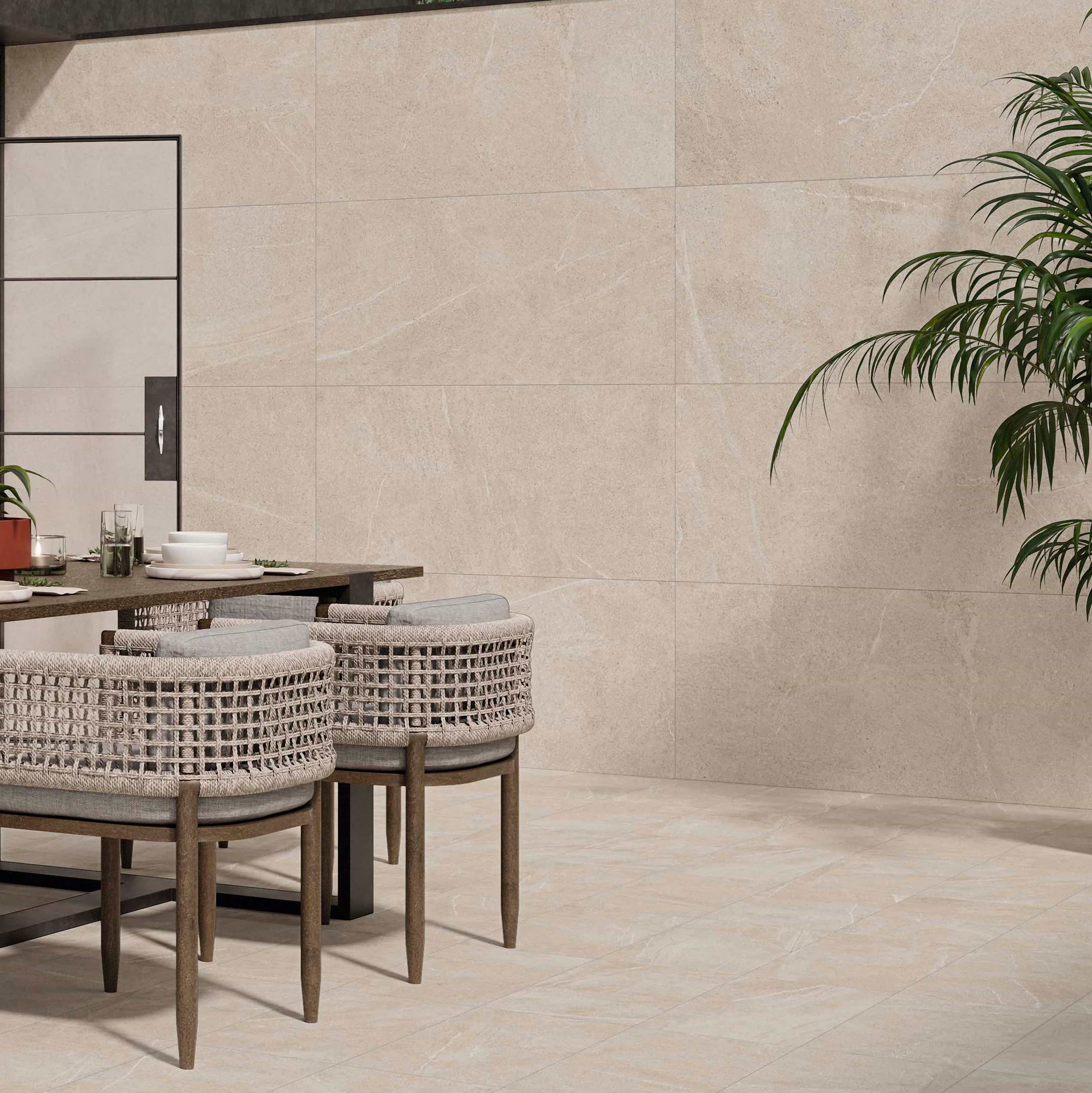 InOut Bellevue Ivory 24x48 Matte Porcelain Tile - USA Tile & Marble