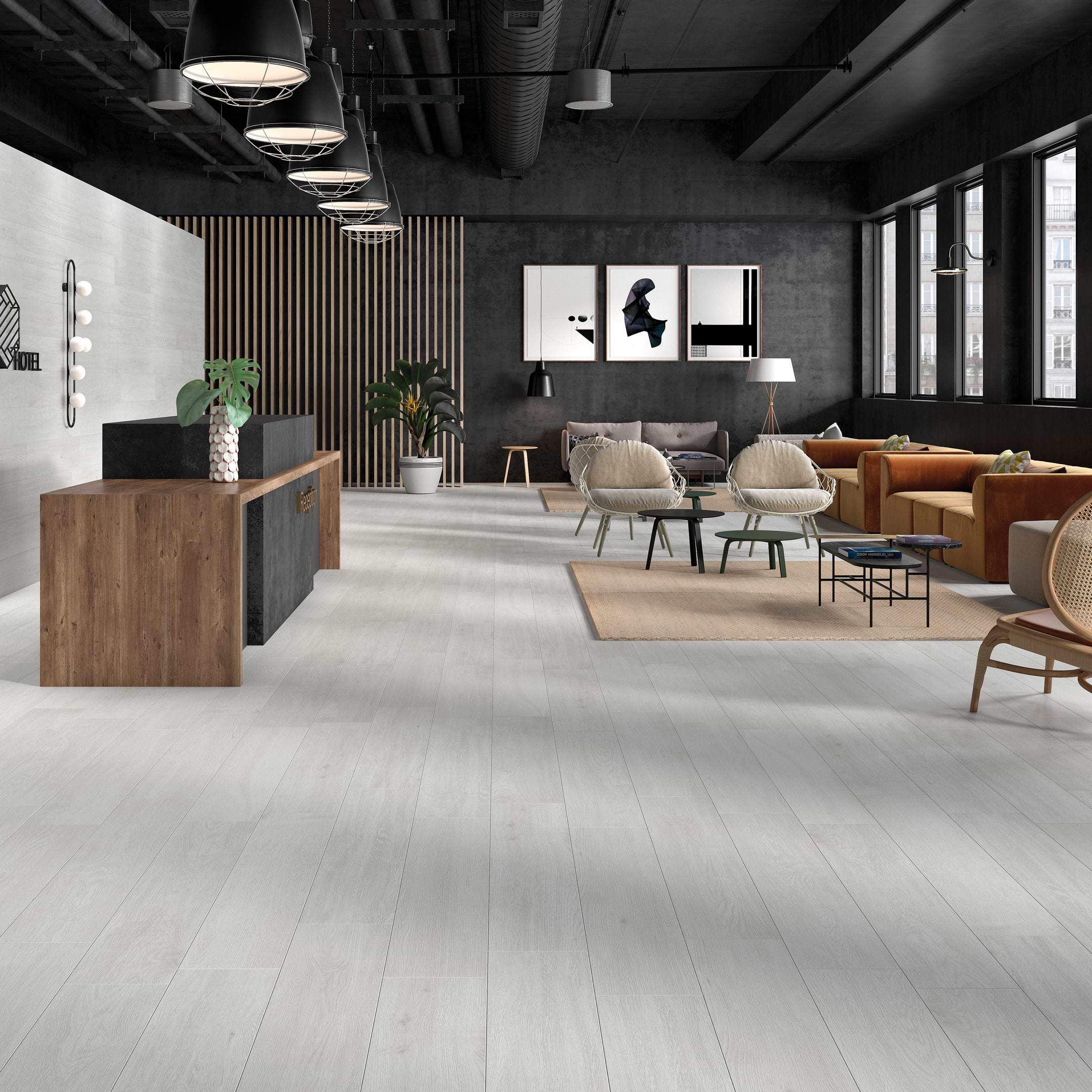 InOut Tacora White 9x48 Matte Porcelain Tile - USA Tile & Marble