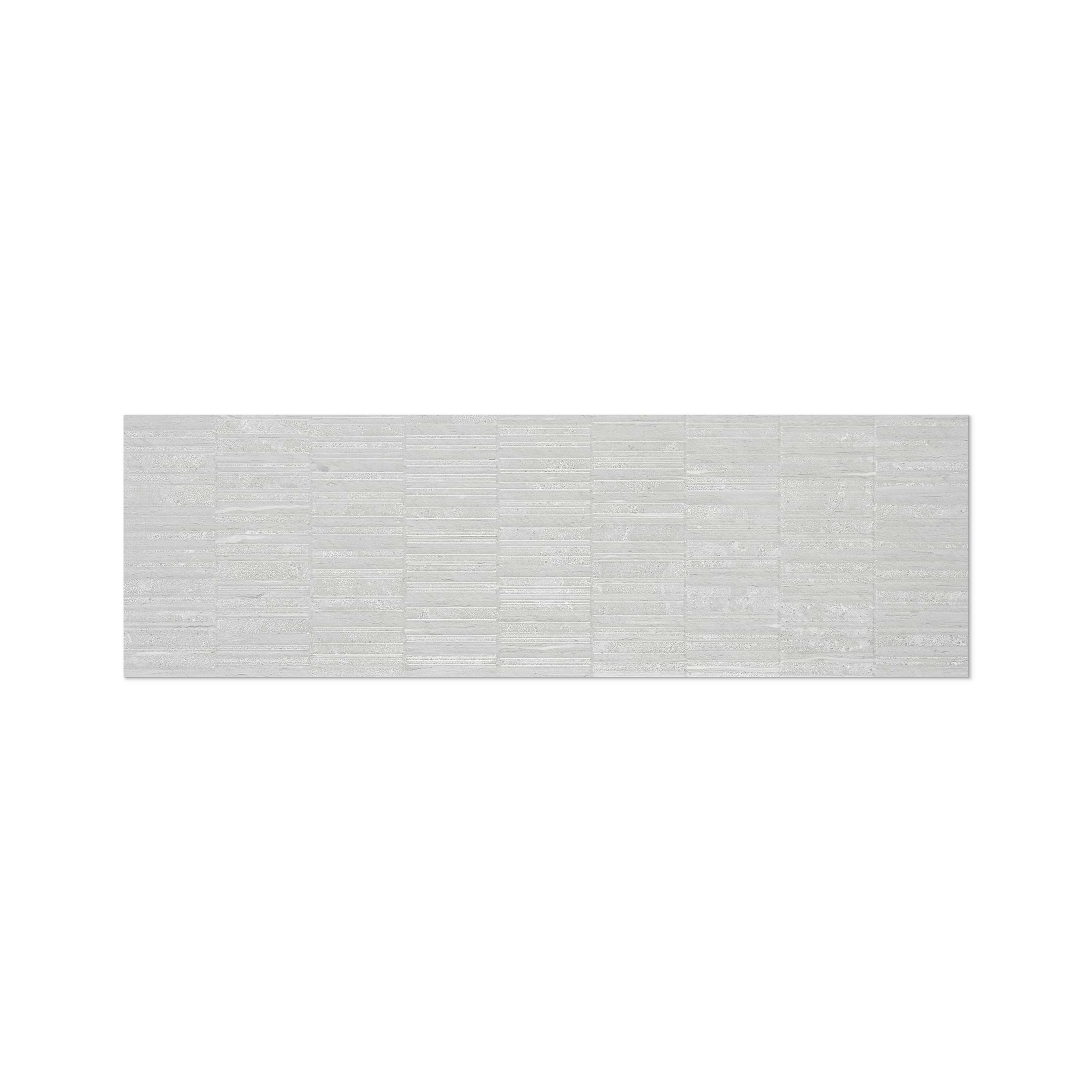 Stria Grey Deco 12x36 Matte Ceramic Tile - USA Tile & Marble