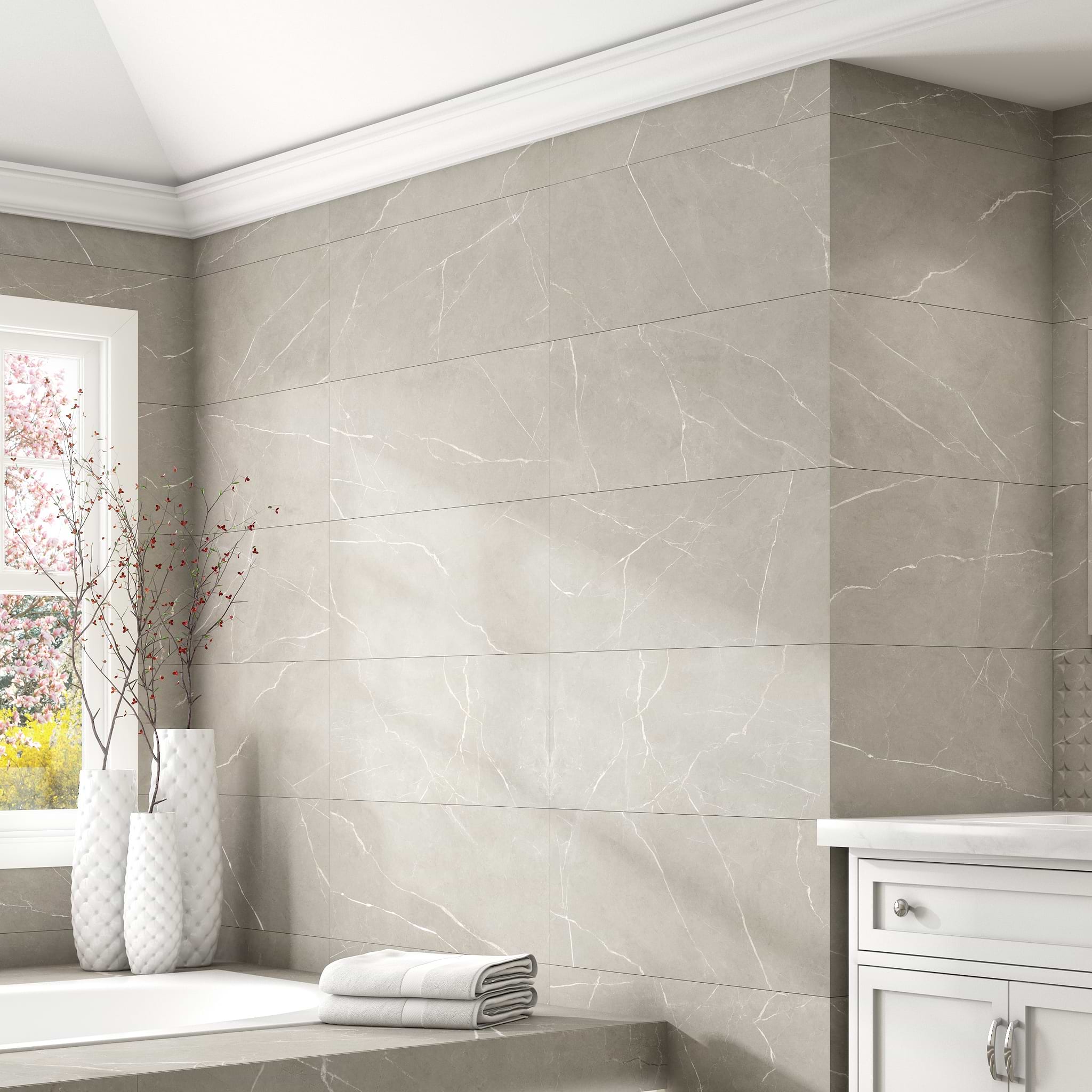 Meraki Grey 13x36 Matte Ceramic Tile - USA Tile & Marble
