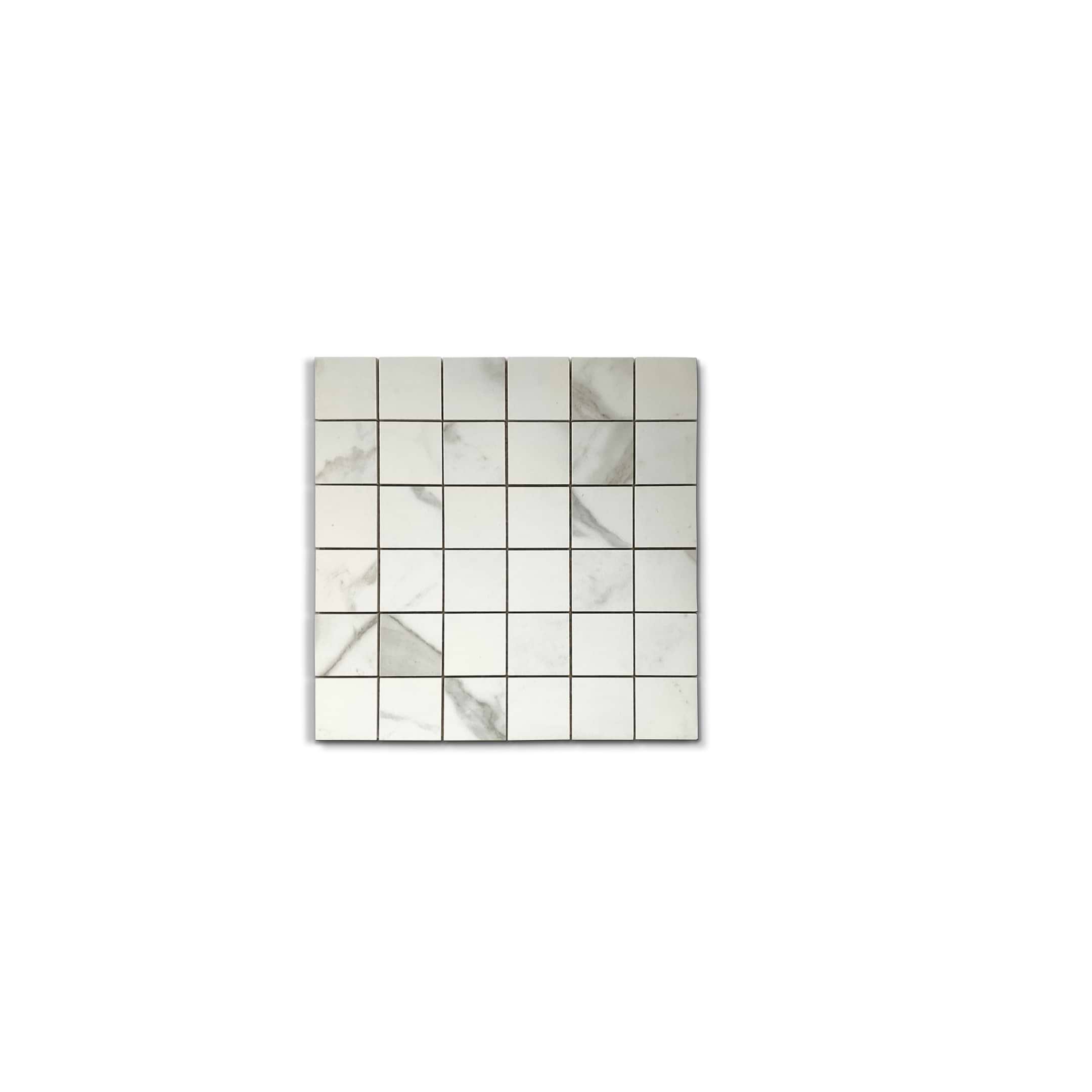 Statuario Matte 2x2 Mosaic - Sample - USA Tile & Marble
