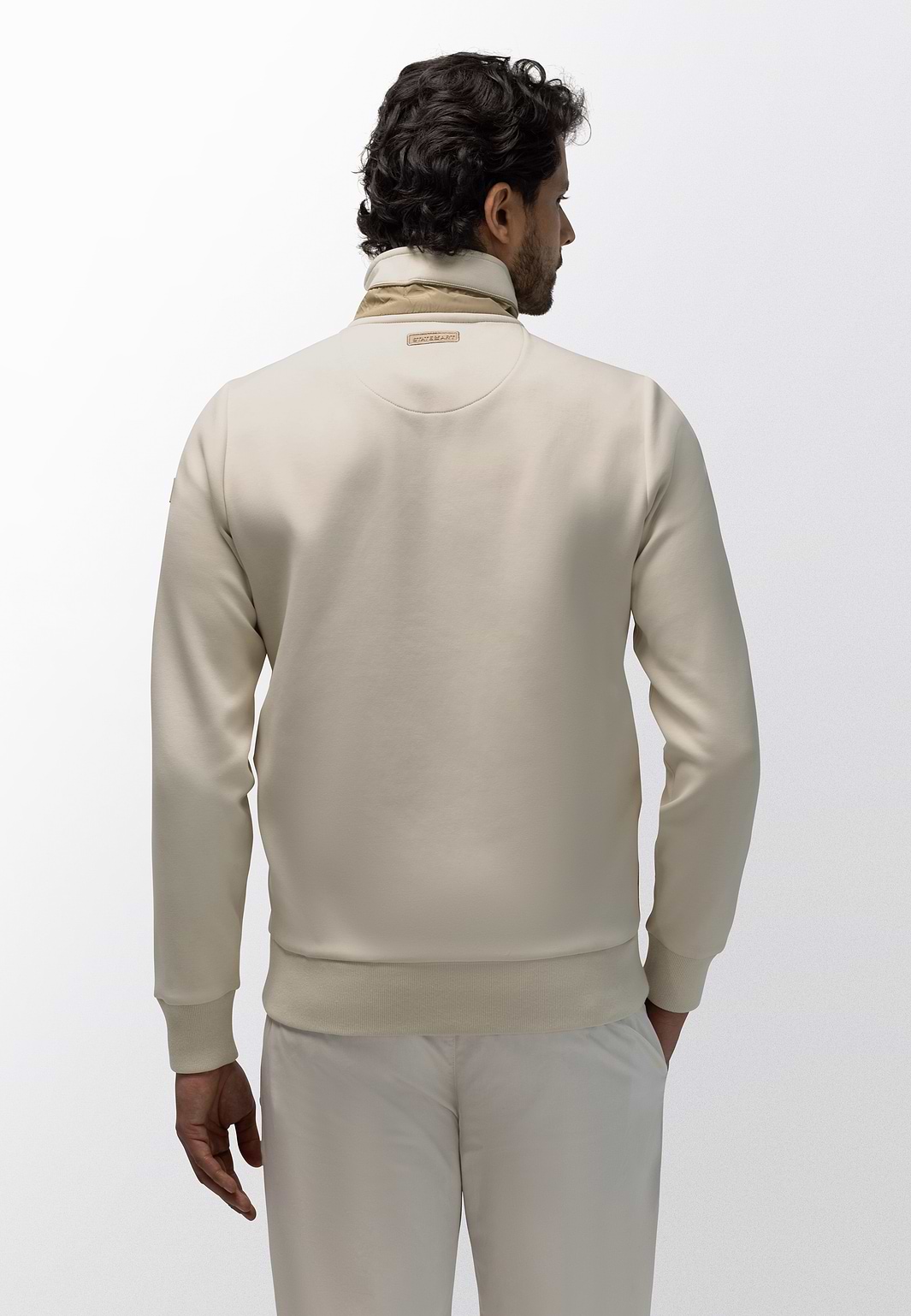 Sweatvest met doorgestikte voorkant