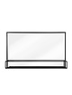 Sapperton Mirror With Shelf 60x1000cm - Iron, Black
