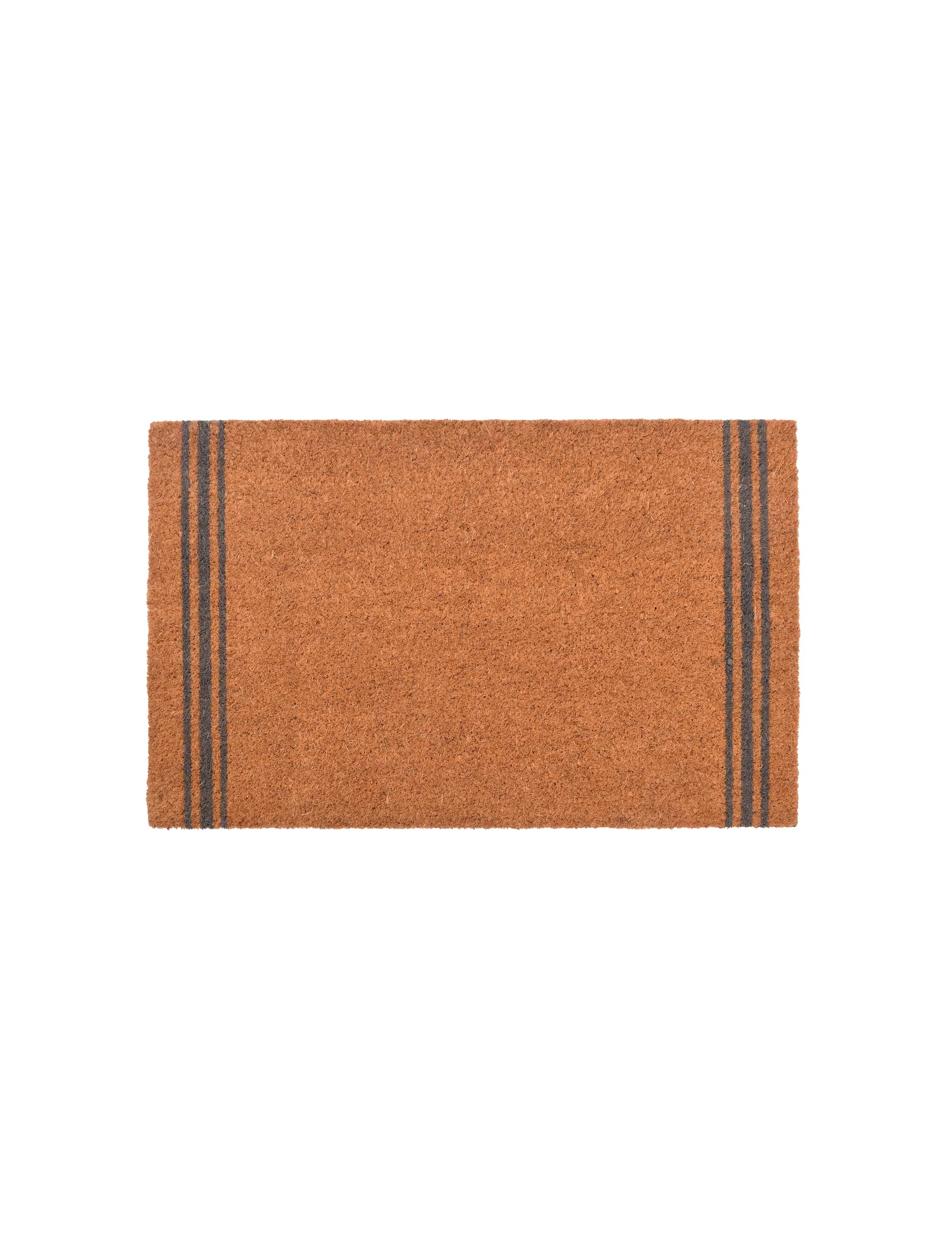 Doormat Triple Stripe - Coir, Natural, Small | Garden Trading