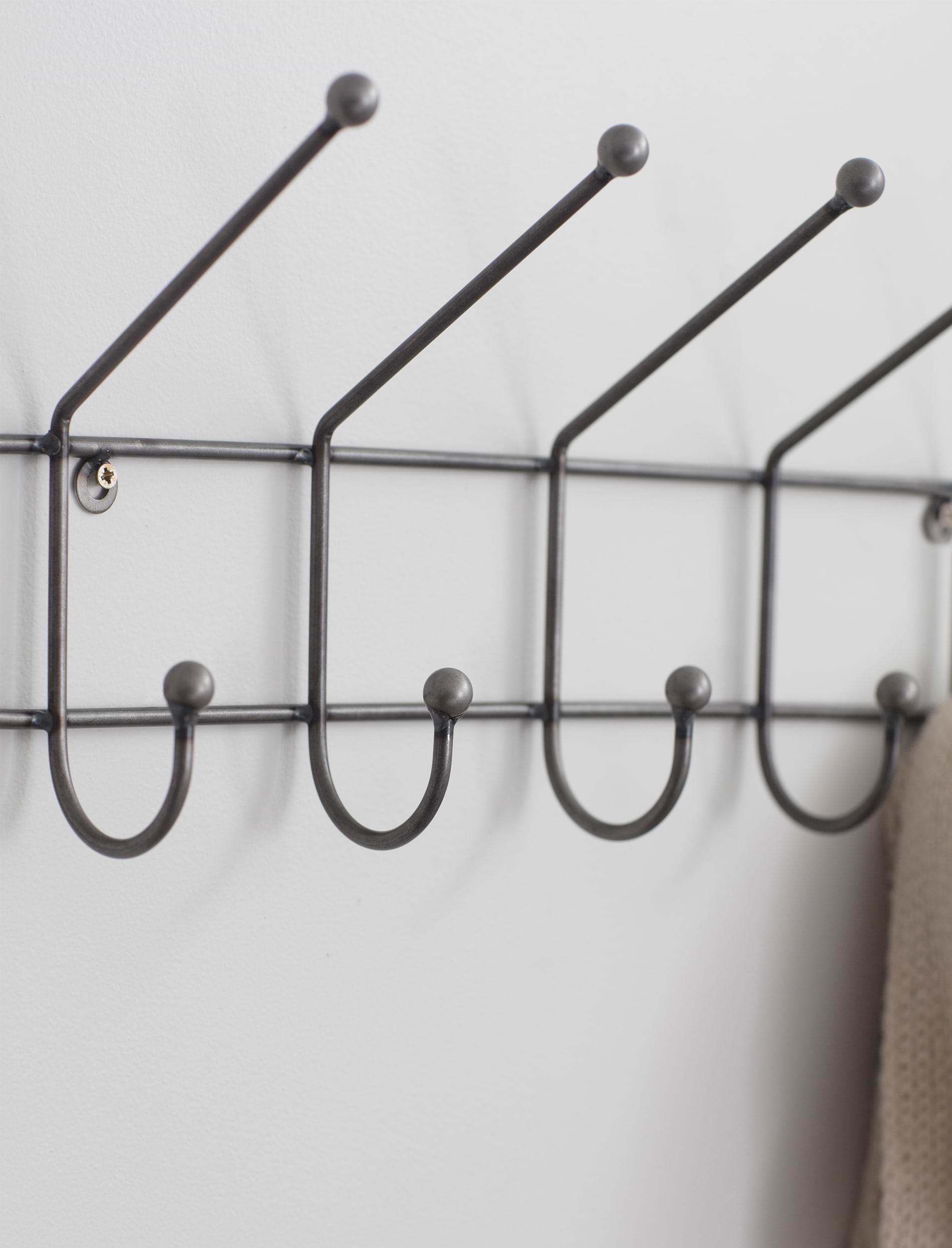 Farringdon Hook Rail - Raw Metal, Dark Grey | Garden Trading