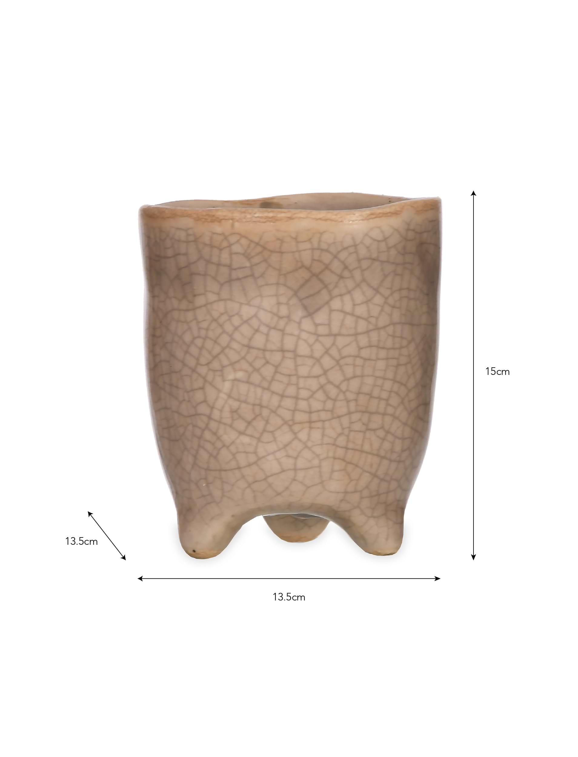 Positano Pot 13.5cm - Ceramic, Stone | Garden Trading