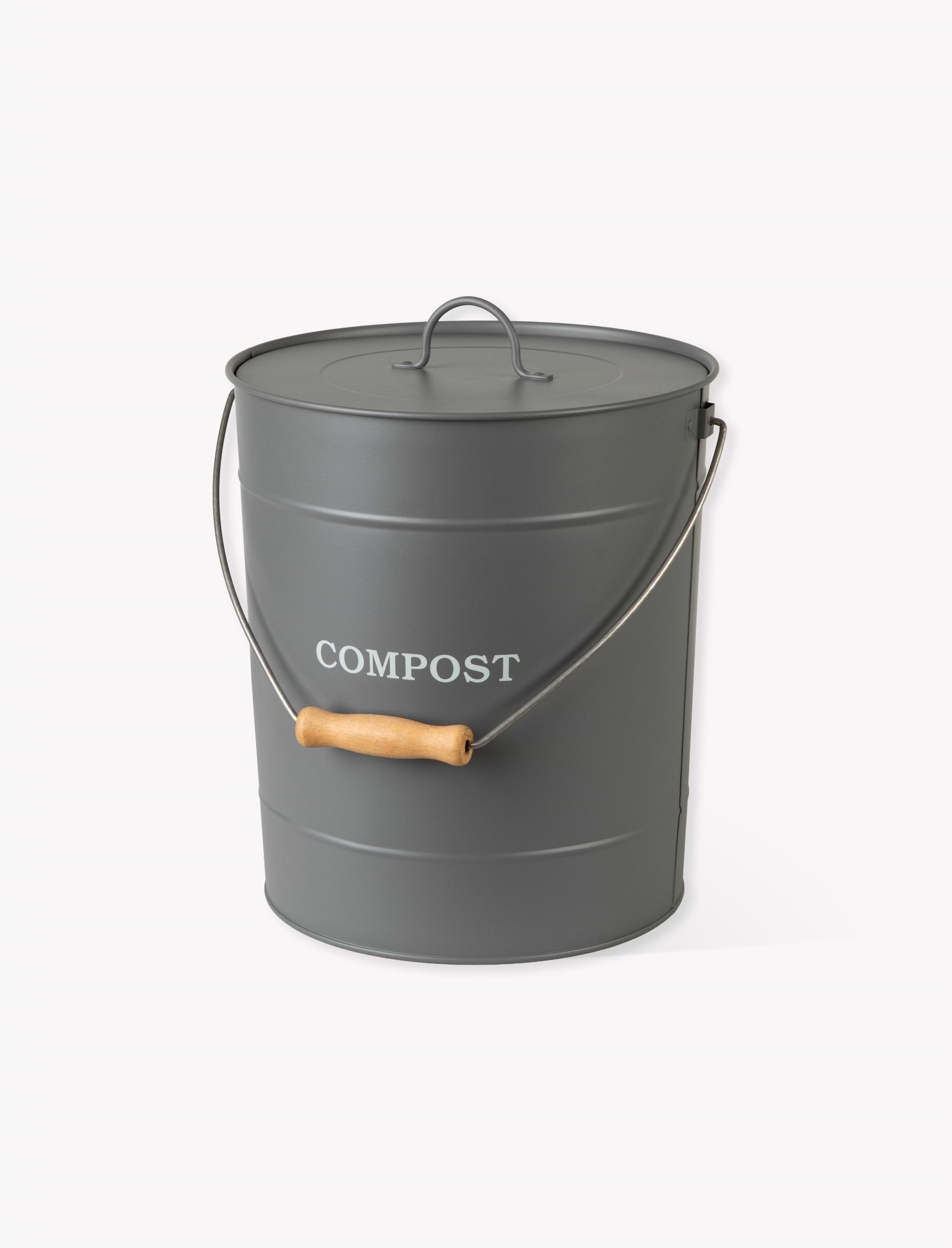 Original Compost Bucket 10L - Powder Coated Steel, Charcoal