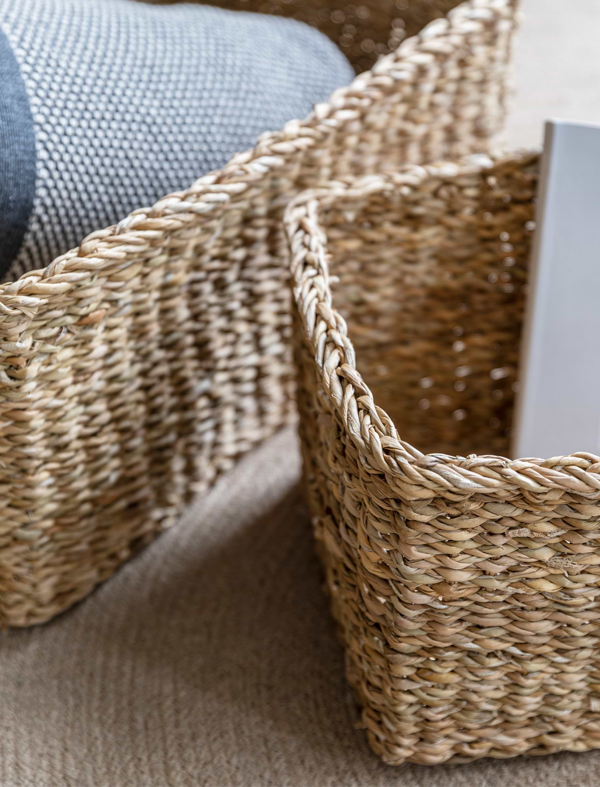 Brading Rectangular Baskets - Seagrass, Natural, Set of 2