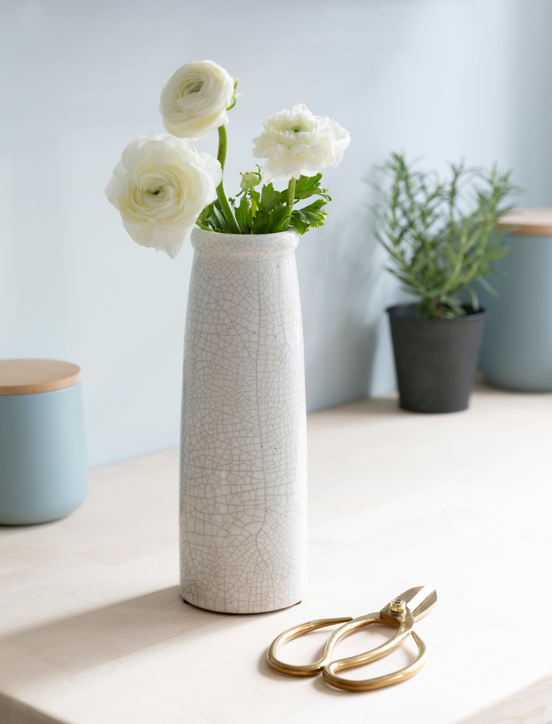 Ravello Bottle Vase White | Garden Trading