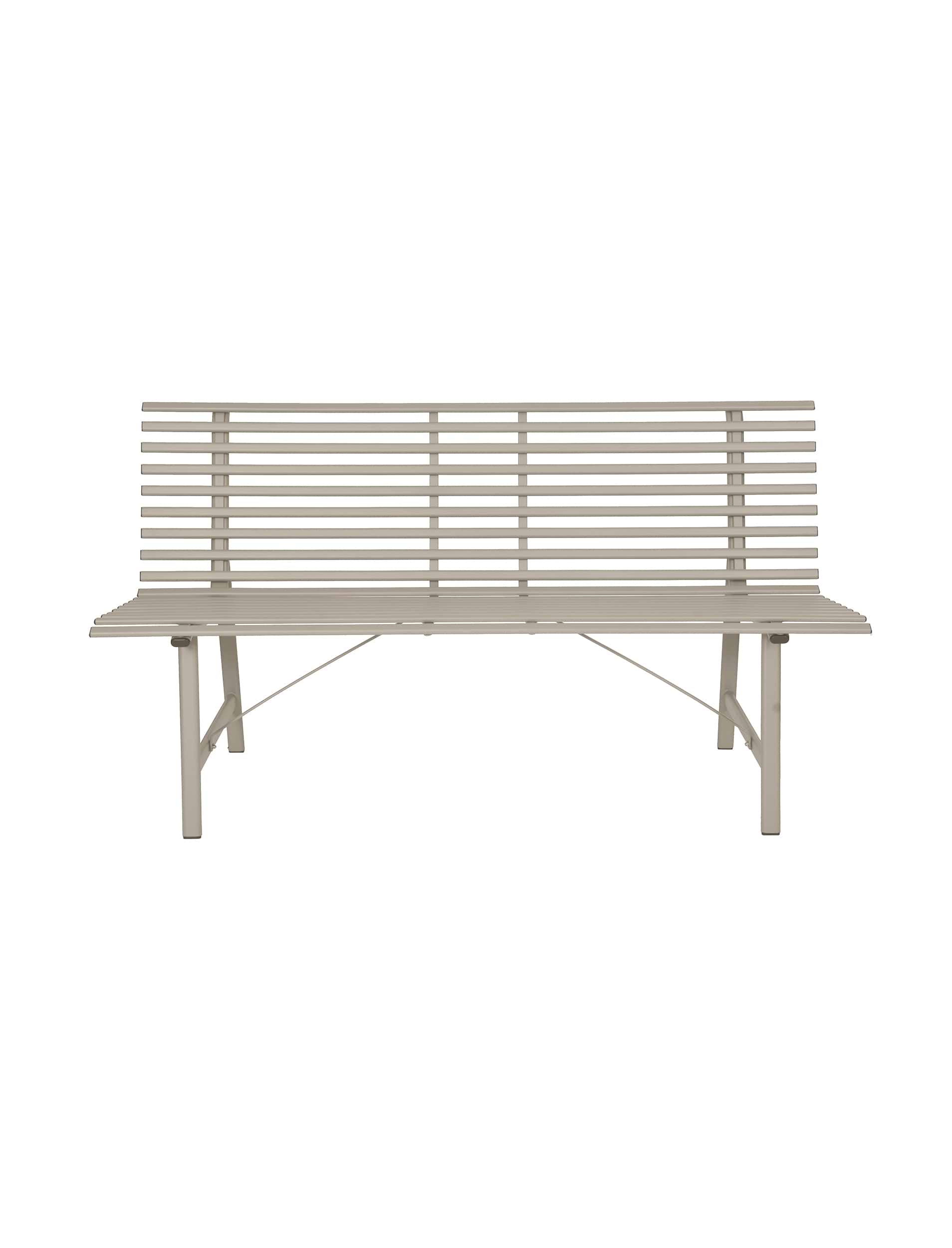 Richmond Bench - Powder Coated Steel, Clay | Garden Trading