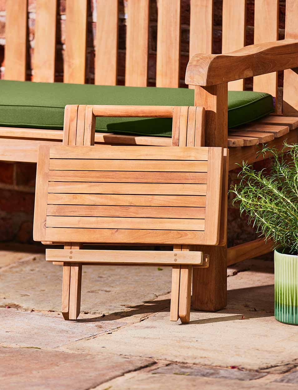 Calcot Teak Square Folding Table 50cm x 50cm | Garden Trading