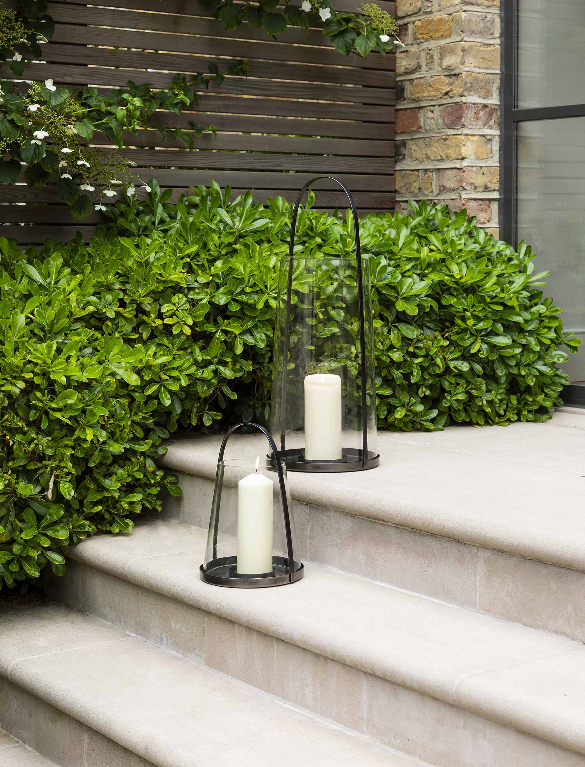 Farringdon Lantern - Steel, Dark Grey, Large | Garden Trading