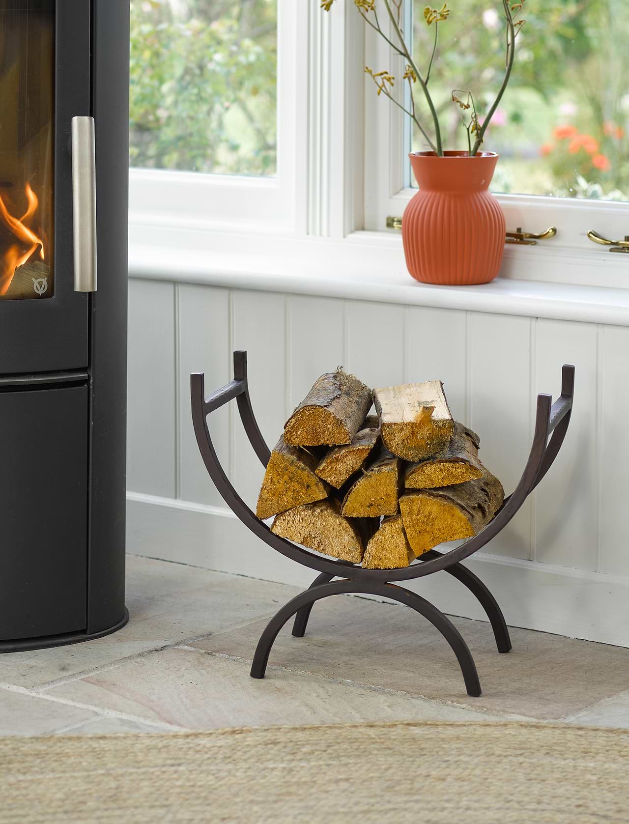 small fireside log holders