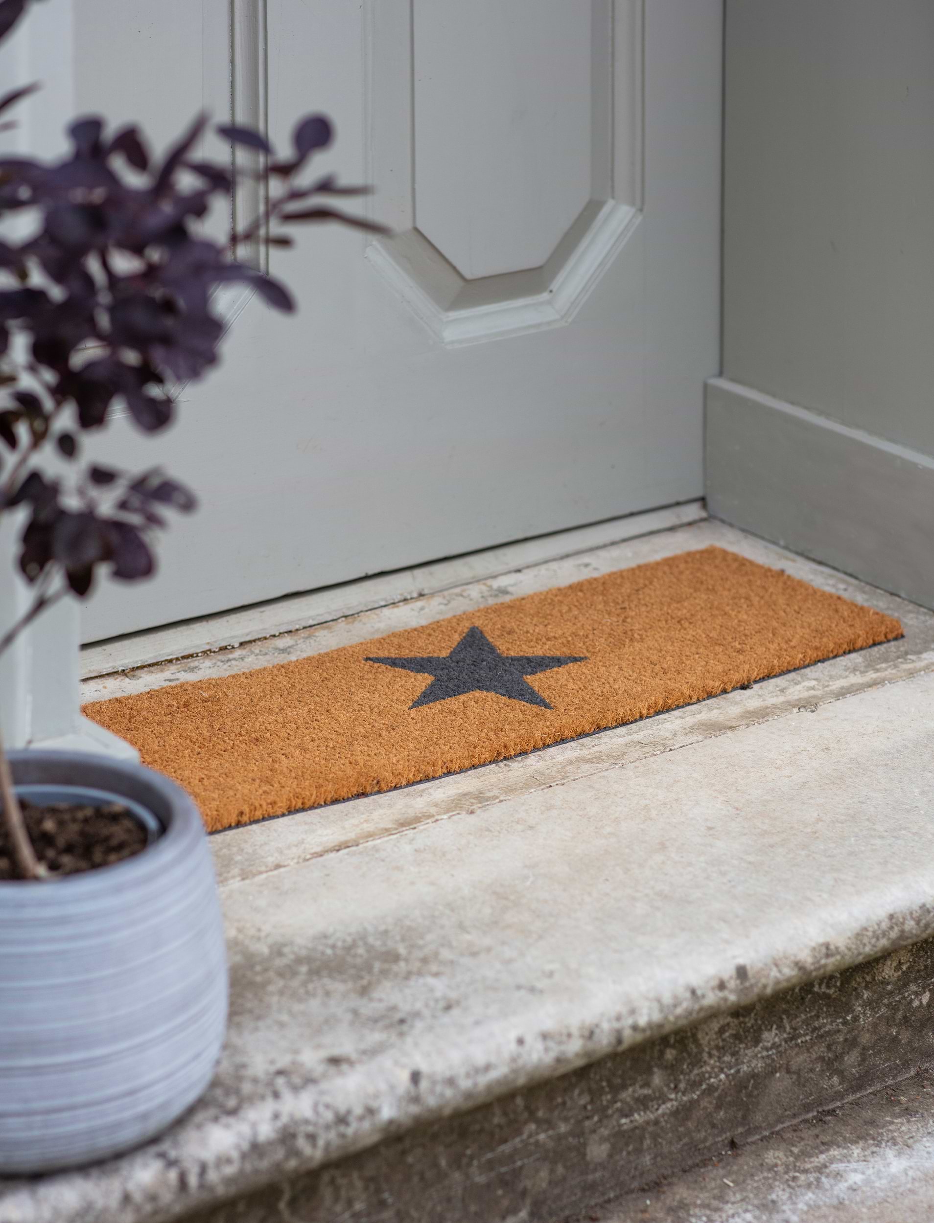 Doormat Star - Coir, Natural, Top Step | Garden Trading