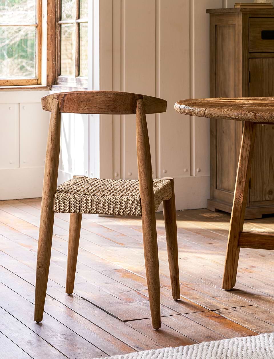 Hawthorne Dining Chair - Recalimed Teak, Natural, Set of 2