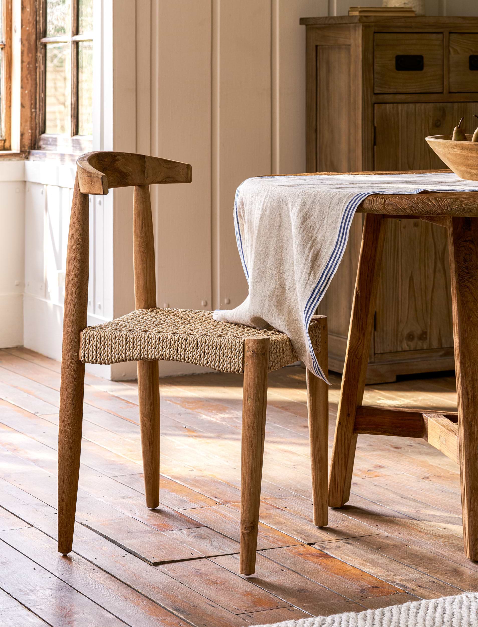 Hawthorne Dining Chair - Recalimed Teak, Natural, Set of 2