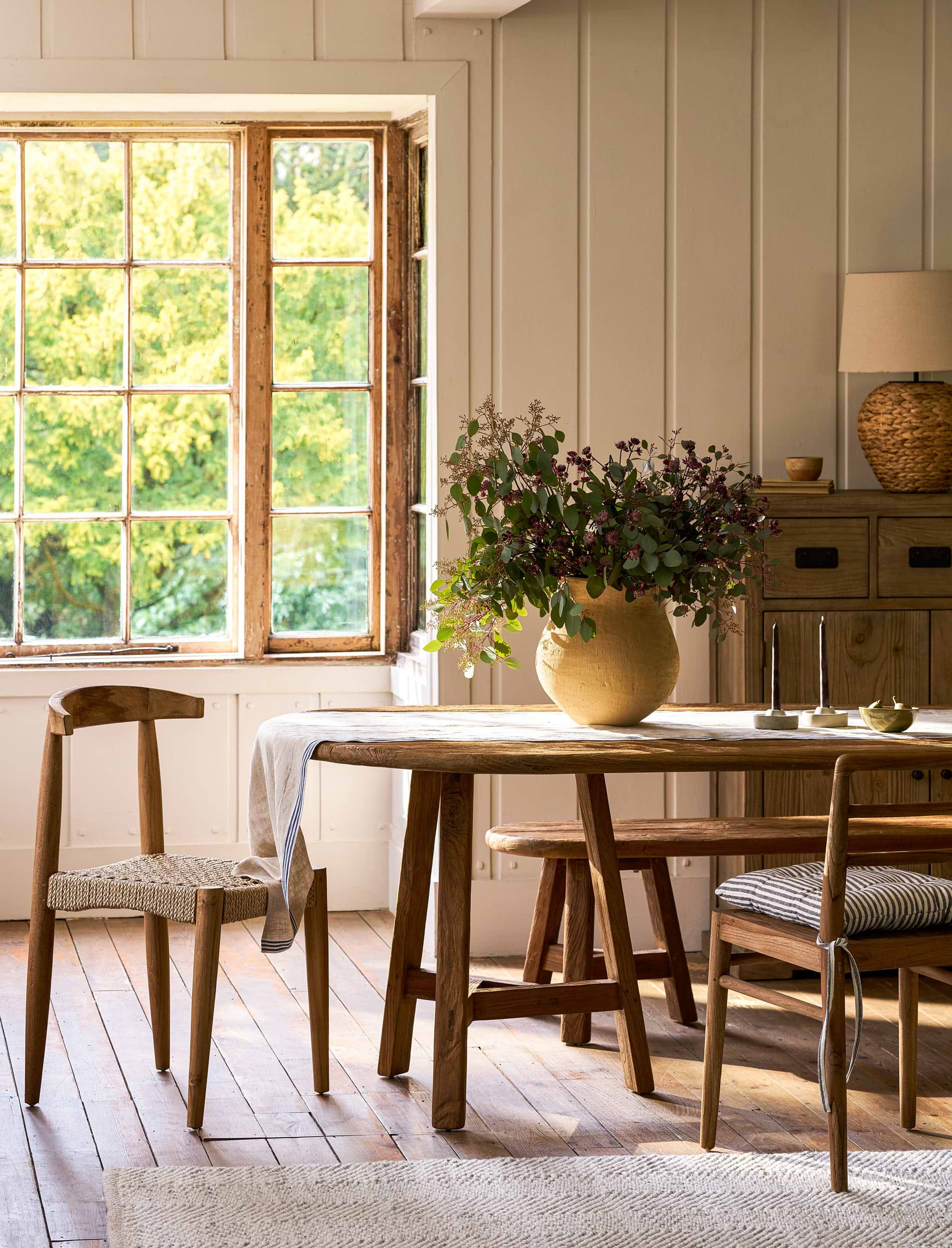 Hawthorne Dining Chair - Recalimed Teak, Natural, Set of 2