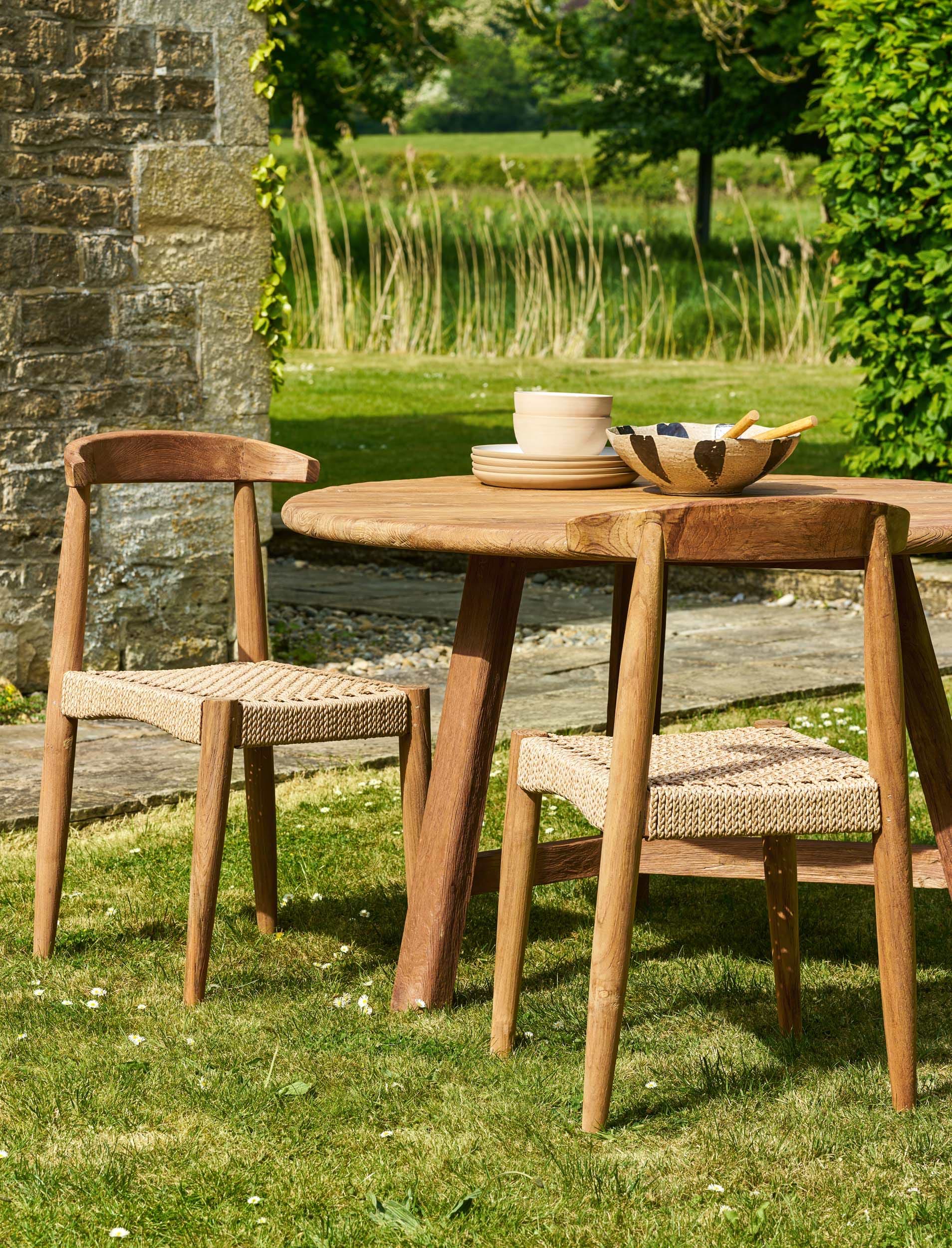 Hawthorne Dining Chair - Recalimed Teak, Natural, Set of 2