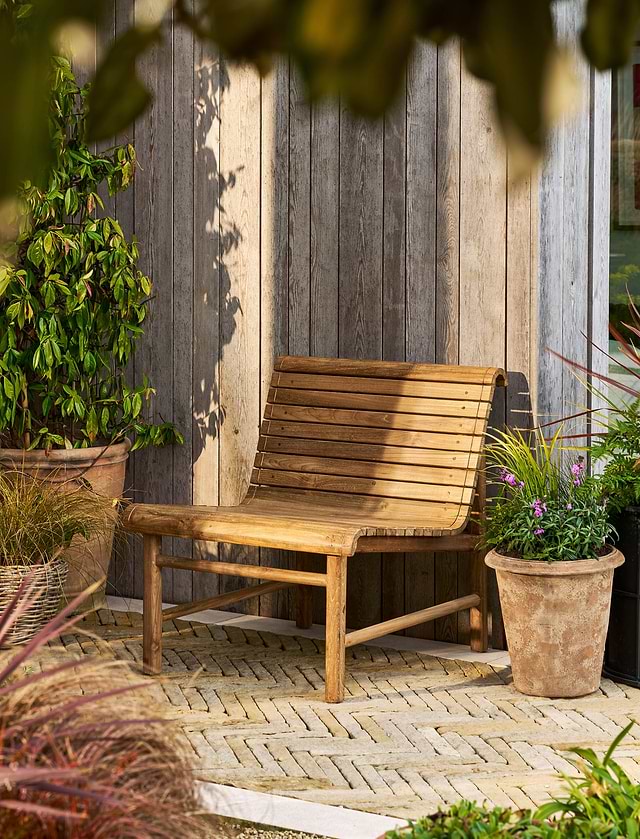 Station Bench Single Natural | Garden Trading