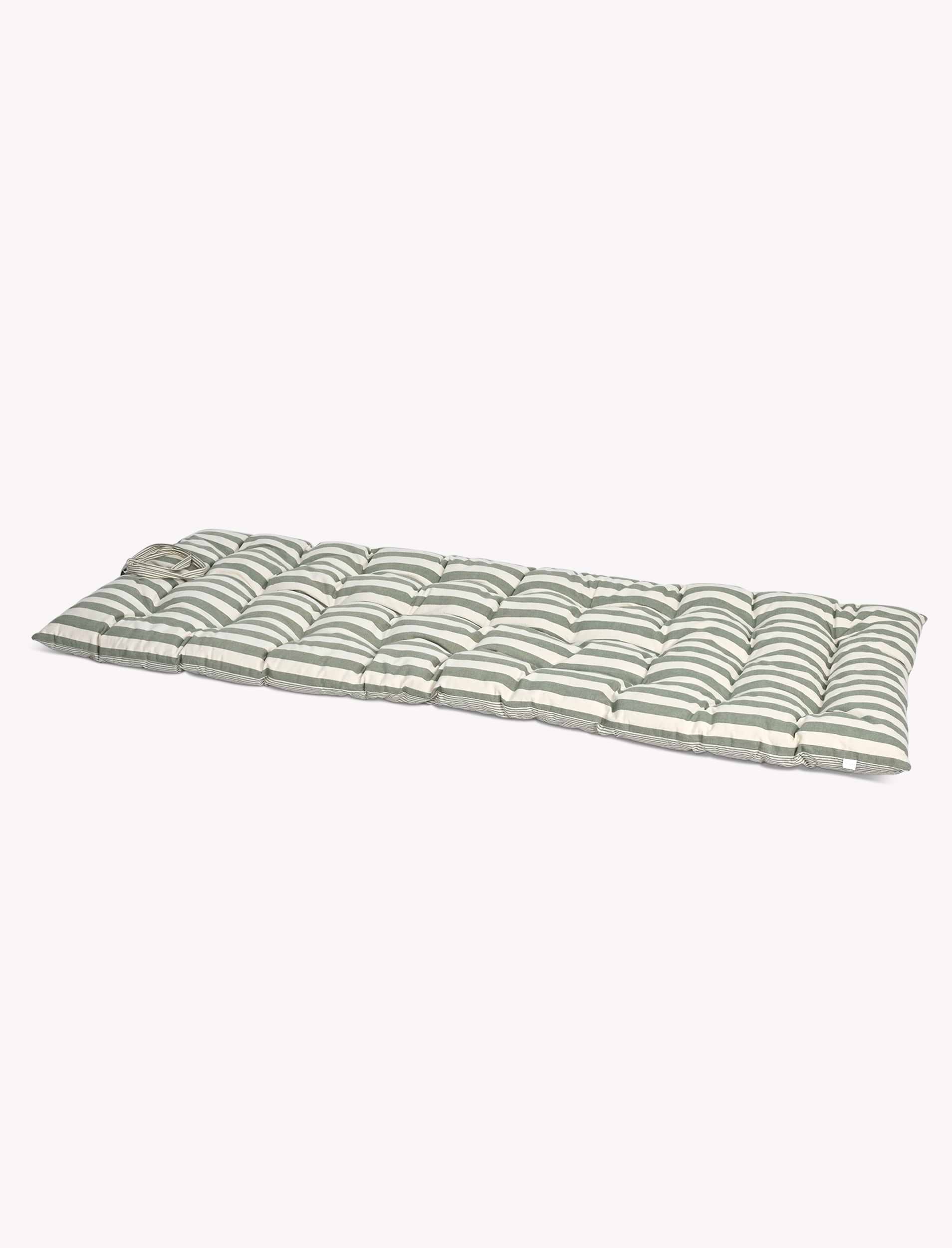 Harlton Roll Out Cushion Wide Stripe - Cotton, Rosemary