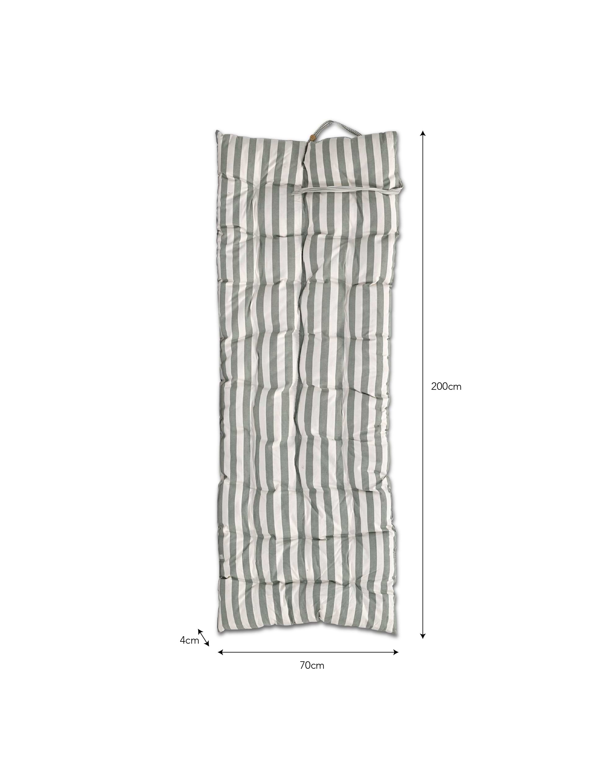 Harlton Roll Out Bed Wide Stripe Rosemary | Garden Trading