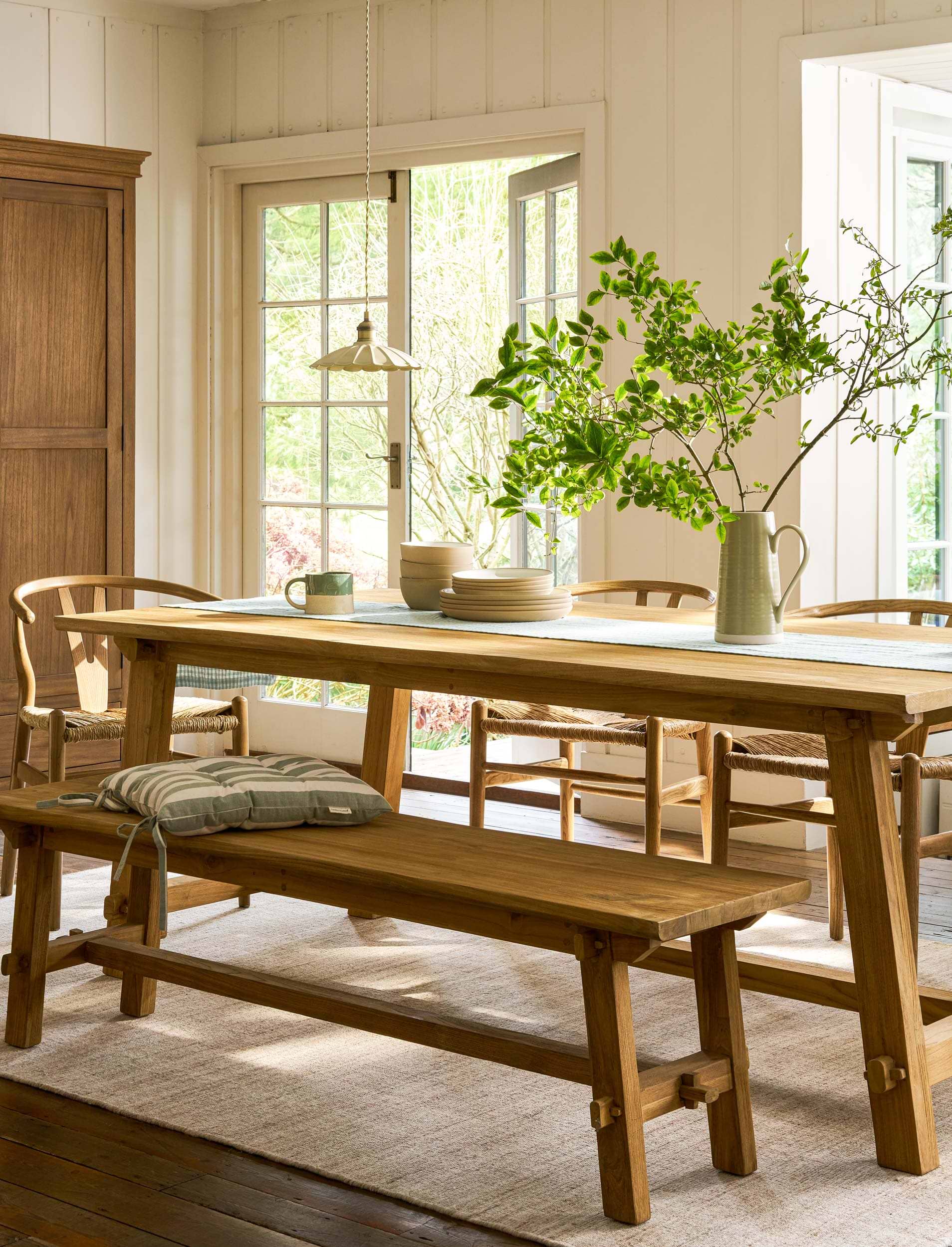 Hanborough Dining Table - Reclaimed Teak, Natural