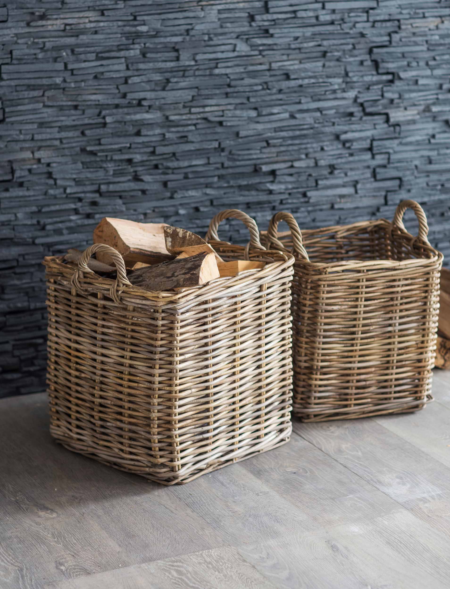 Bembridge Square Basket - Rattan, Natural, Large
