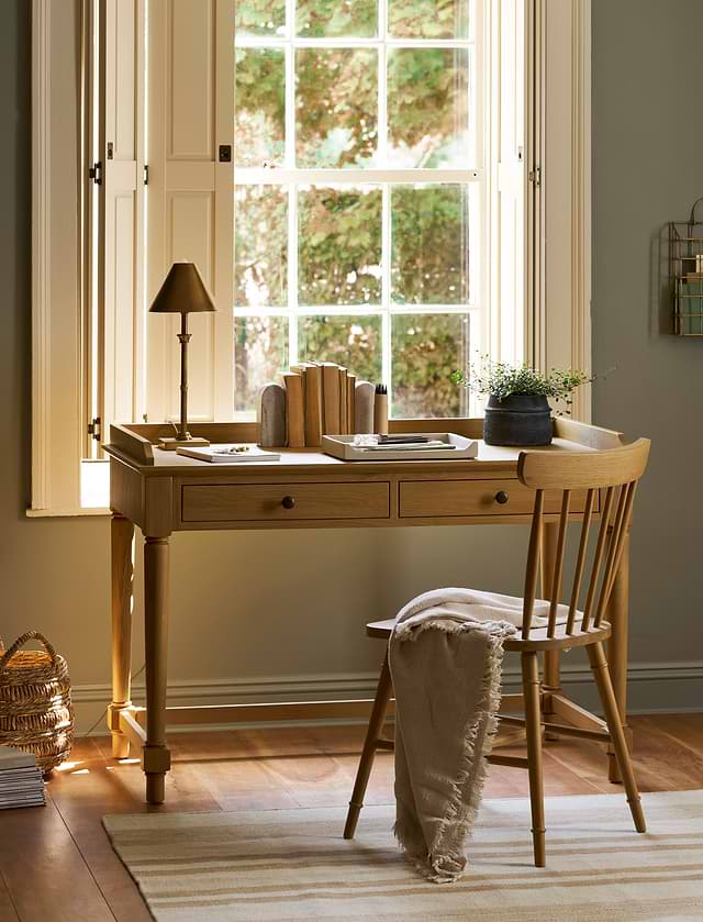 Oakworth Desk - Oak Wood, Natural | Garden Trading