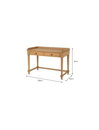 Oakworth Desk - Oak Wood, Natural | Garden Trading