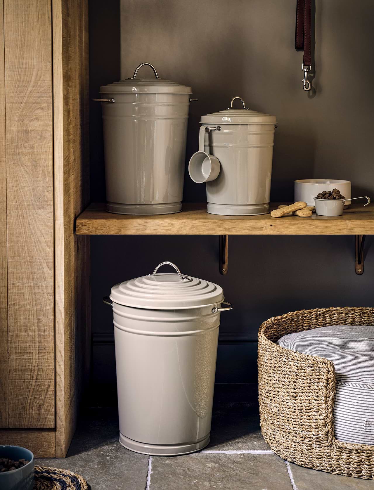 Horsley Pet Food Storage Bin - Steel, Clay, Large
