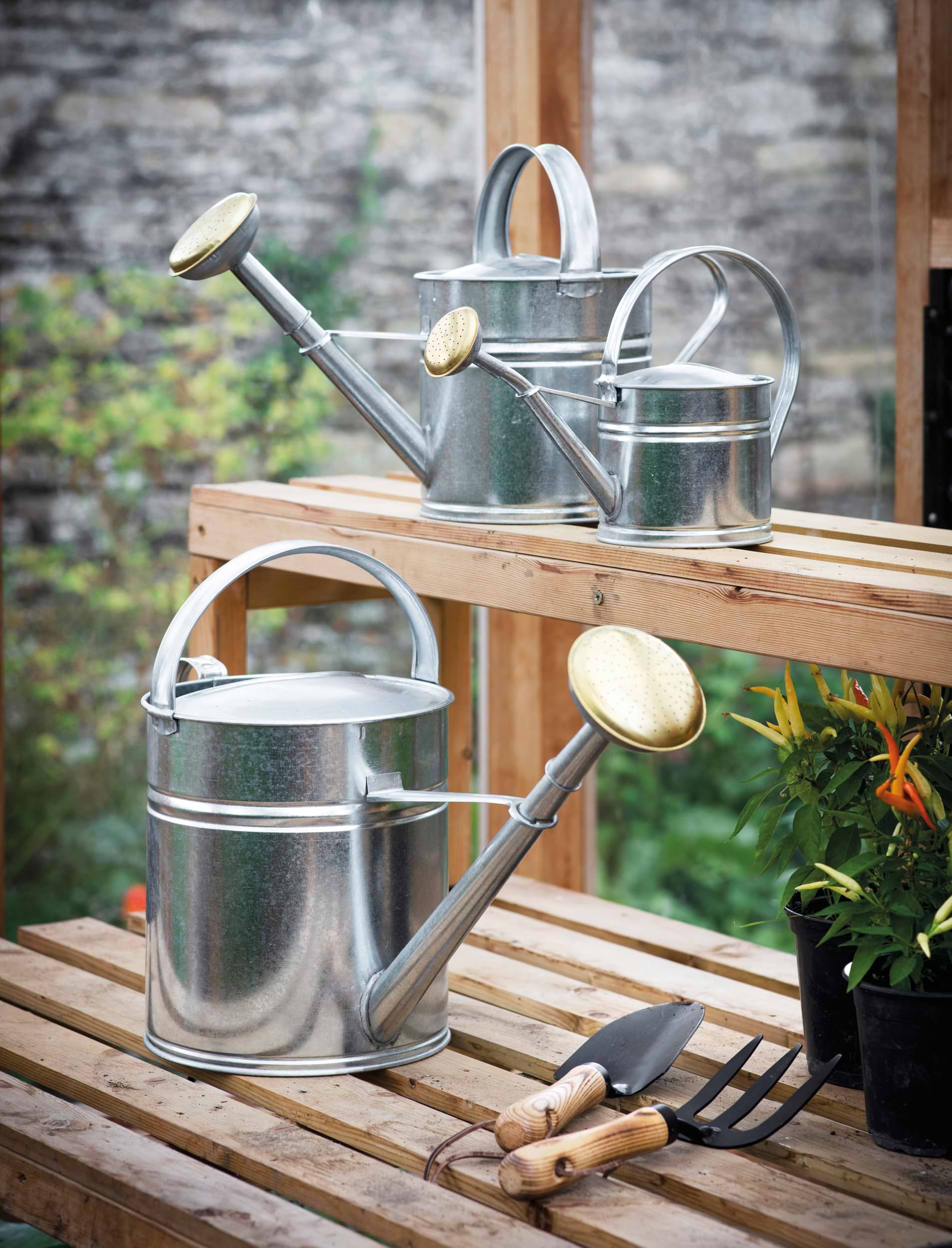 Classic Watering Can 1.5L - Galvanised Steel, Silver