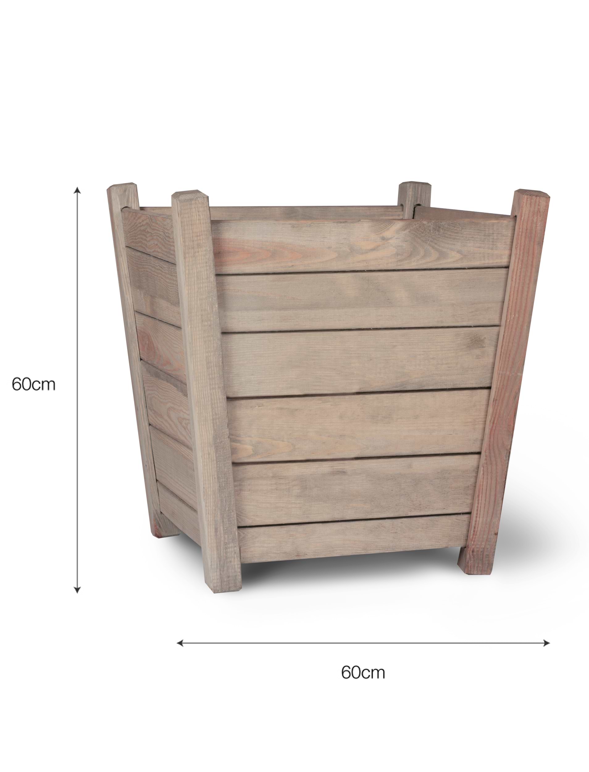 Kingham Planter 60cm - Spruce, Natural | Garden Trading