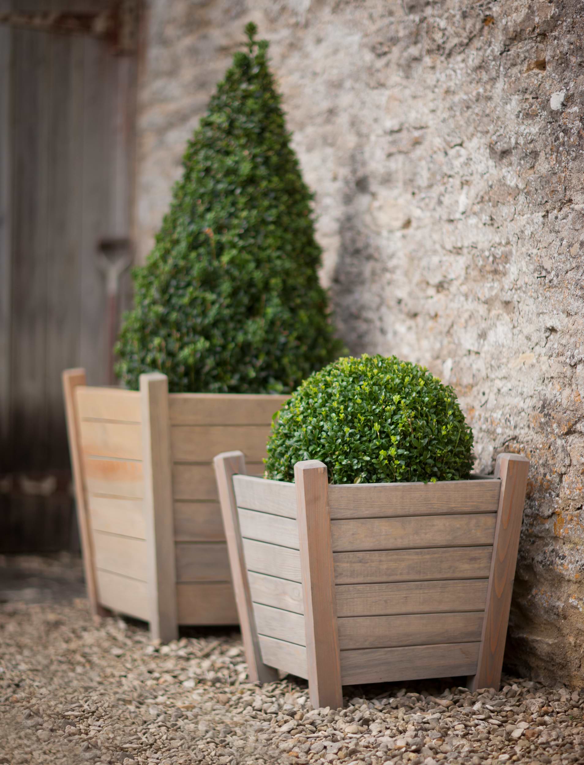Kingham Planter 50cm - Spruce, Natural | Garden Trading