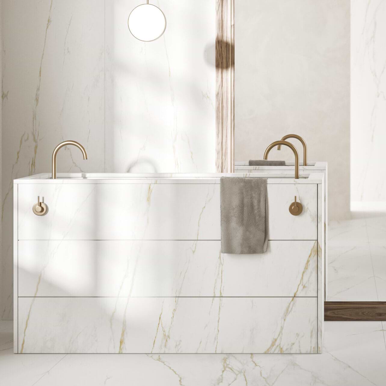 Vermont Polished Porcelain Slab - Porcetops