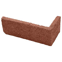 Brownstone Red 3x7 Tumbled Wire Cut Clay Corner Thin Brick Tile ...