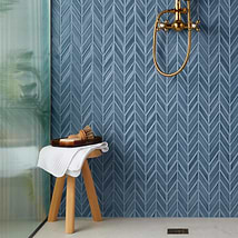 chevron blue tile