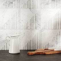 Sample-Barcode by Michael Habachy Medio Carrara White 8x8 Textured 3D ...
