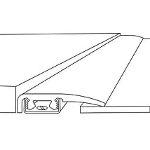 Inspira Steel 1.38"x94" LVT Slim End Cap by Versatrim | Tilebar.com